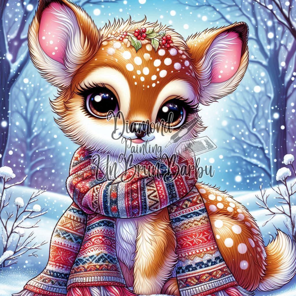 Diamond Painting - Flocon, le Faon Mignon (70cm x 70cm) – UnBrunBarbu ...