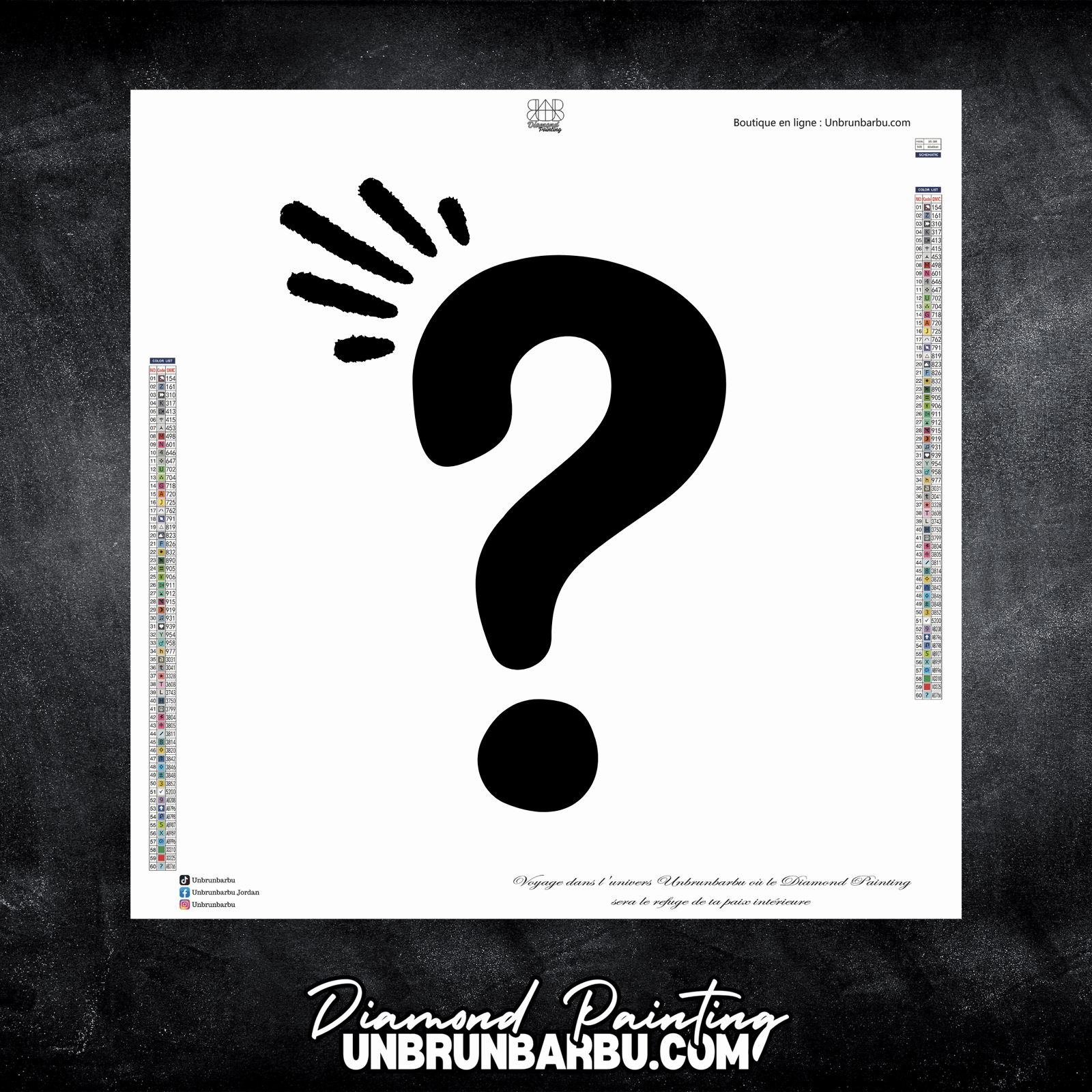 Toile Mystère Thème Miss Boop (60cm x 60cm) - Unbrunbarbu